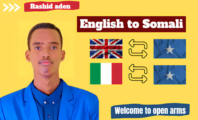 Translate english to somali and somali to english manually by Rashidaden | Fiverr