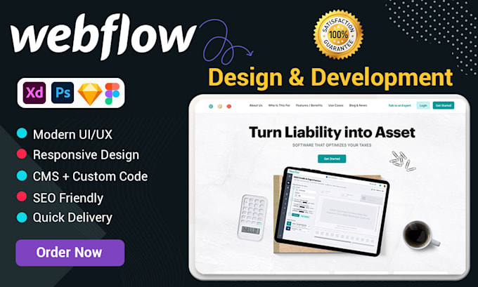 Design and develop webflow website with modern design by Sohailms | Fiverr