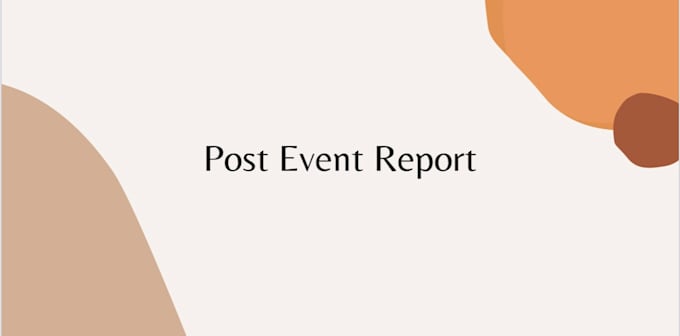 Make post event reports by Ayeshanoorkay | Fiverr