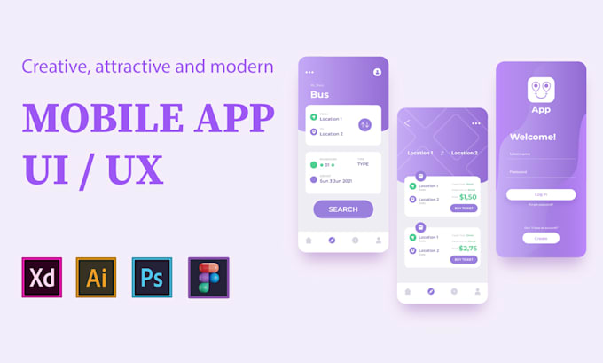 Design mobile app ui ux in xd or figma for ios or android by Sanakhan75 ...
