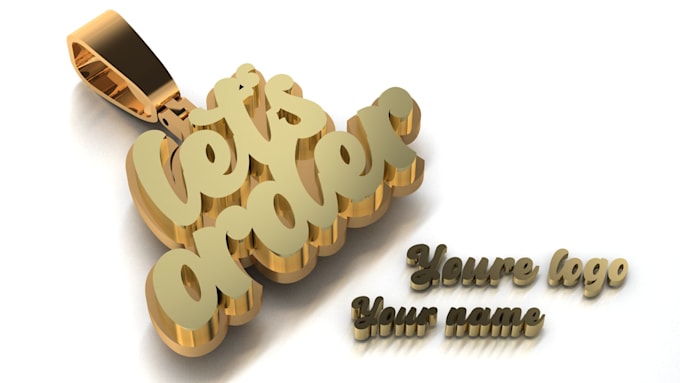 Design 3d cad name pendant or logo pendant by Rosejw | Fiverr