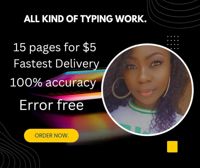 Do professional and excellent fast typing job by Mujaidah | Fiverr Do professional and excellent fast typing job by Mujaidah | Fiverr