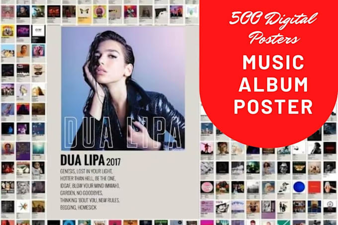 Provide 500 music album poster for merch by amazon, etsy, redbubble by ...