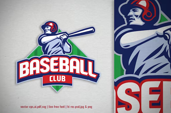 Make an amazing baseball logo design with free vector file by Lorena ...