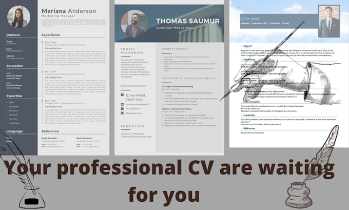 Create your professional cv by Assmess | Fiverr
