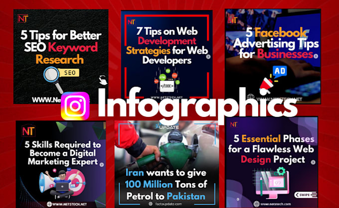 Design motivational successful business tips infographics for instagram ...