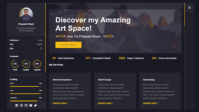 Build a responsive and interactive portfolio from scratch by ...