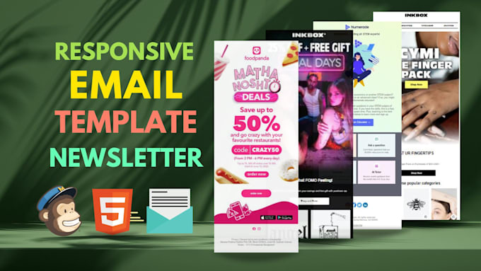 Design mailchimp email template and html newsletter by Harpy_mahmud ...