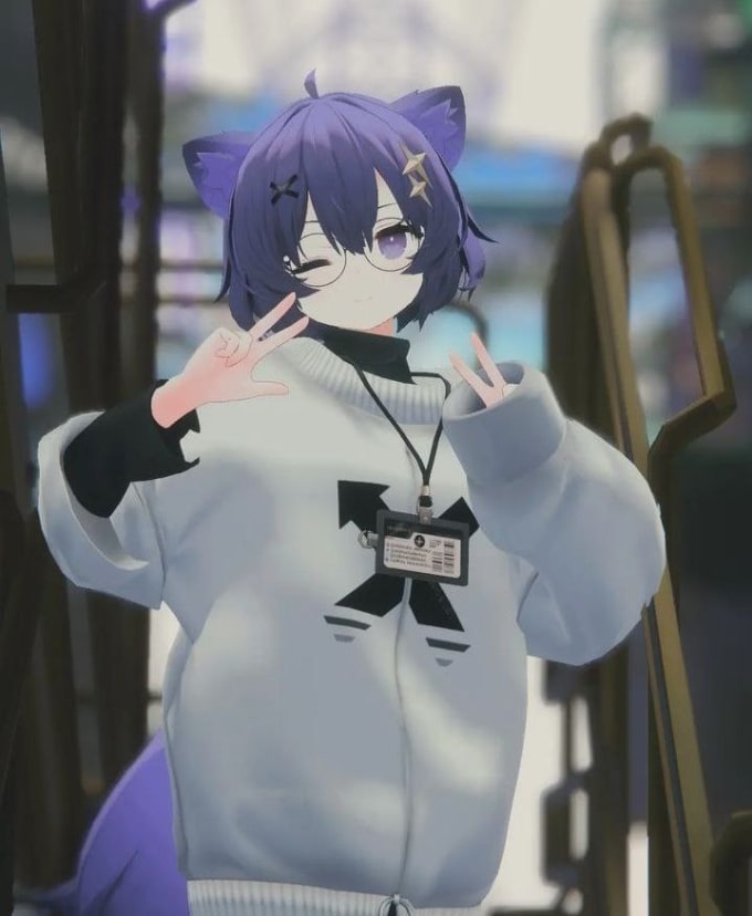 Make vtuber and vrchat 3d character model, anime , facerig by Ali_mha ...