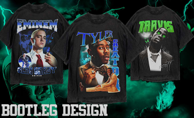 Design a professional 90s bootleg vintage rap t shirt old school by ...