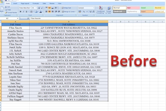 Split or merge data in ms excel by Singhkavi | Fiverr