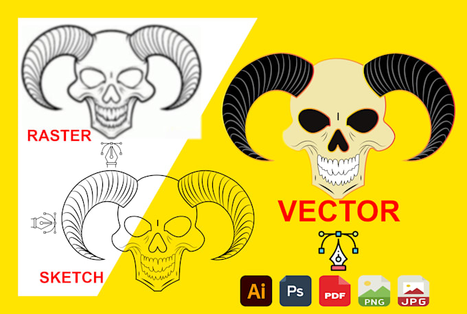 Drawing convert to vector design by Graphiclbk69 | Fiverr