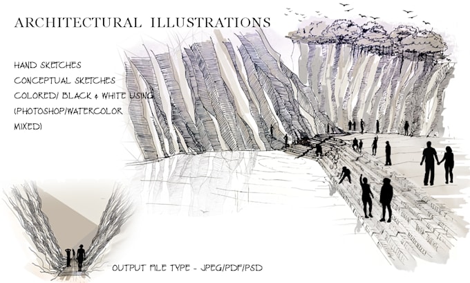 Draw awesome architectural, landscape and concept sketches by ...