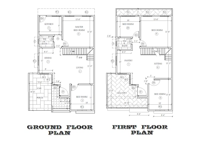 Design an excellent 2d architectural floor plans from autocad by ...