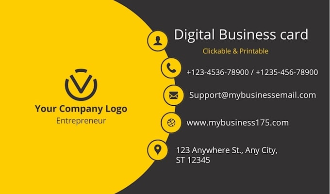 Design clickable, printable, and professional digital business card in ...