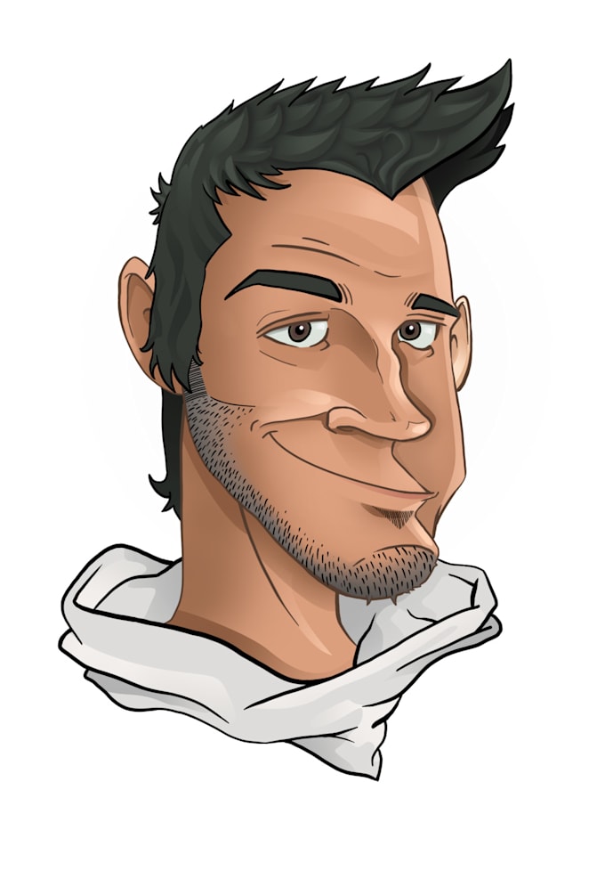 Draw a funny cartoon portrait of you by Kudaishe | Fiverr