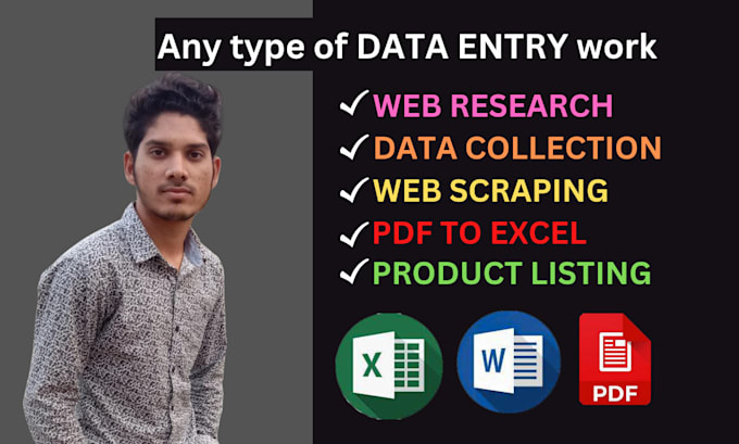 Do excel data entry, web research, data collection, copy paste by Md_bishat | Fiverr
