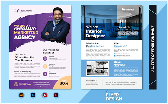 Design high quality flyer and bifold or trifold brochures by ...