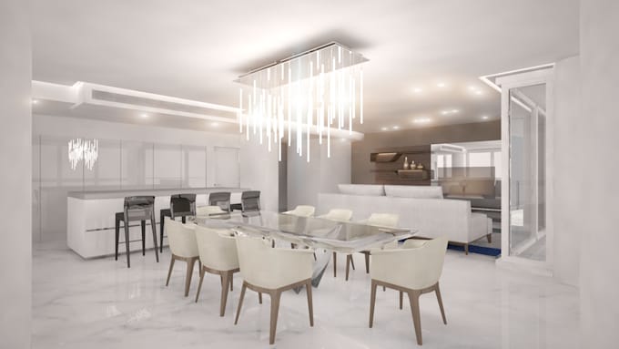 Do interior design with realistic 3d rendering by Glowgamingzone | Fiverr