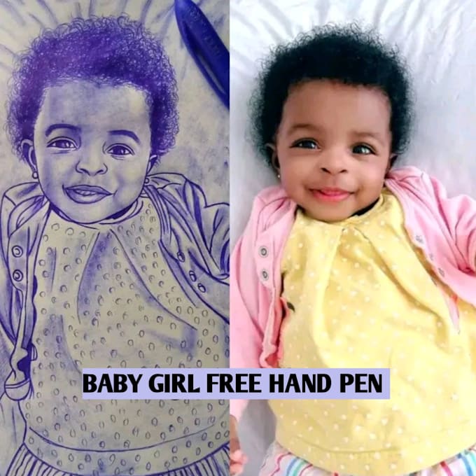 Do Pen Sketch Portrait Realistic Drawing By Hand By Wasilat 36 Fiverr