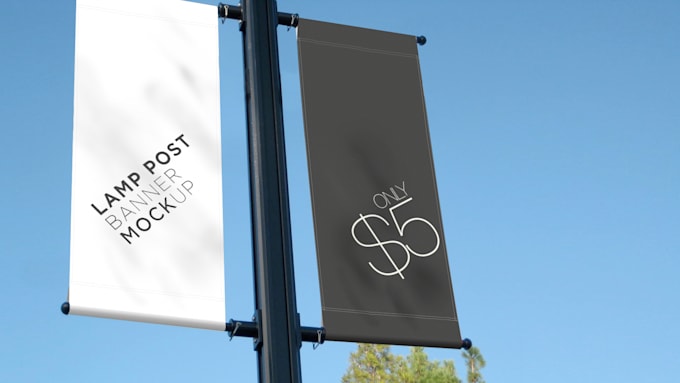 Create an awesome lamp post mock up of your logo by Hassaanahmad | Fiverr