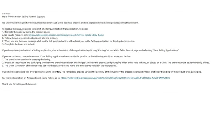 Help with error 5665, 5461, brand registry and gtin exemption by Gauri ...