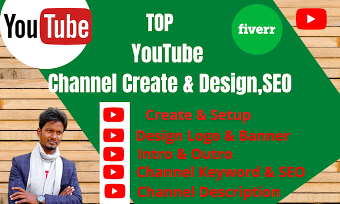 Create a youtube channel and setup with logo, design by Rasedul285434 ...