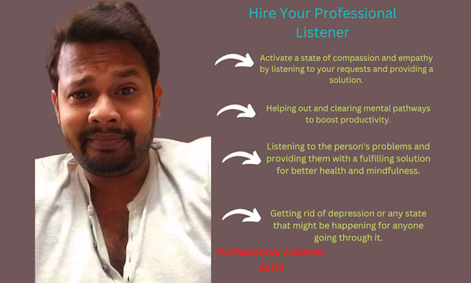 Be your professional listener for your needs by Chandrasekha837 | Fiverr