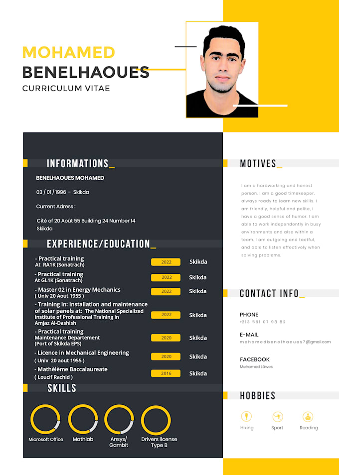 Make professional resume design or modern cv template by Anis_bouzid | Fiverr