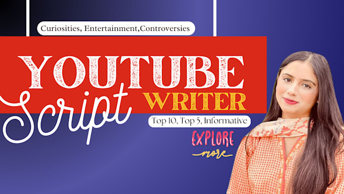 Do top notch scriptwriting, be your youtube scriptwriter, and video script by Aliamukhtar | Fiverr