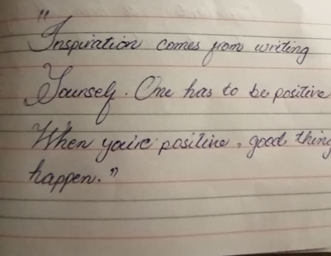 Write beautiful handwriting for you by Noreenusman220 | Fiverr