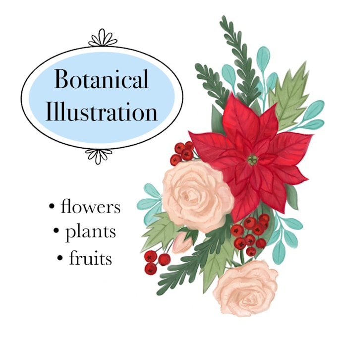 Create a cute botanical illustration by Verushka_m | Fiverr