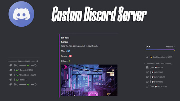 Design Your Discord Server With Complete Bot Setup By Ibrahimedittor