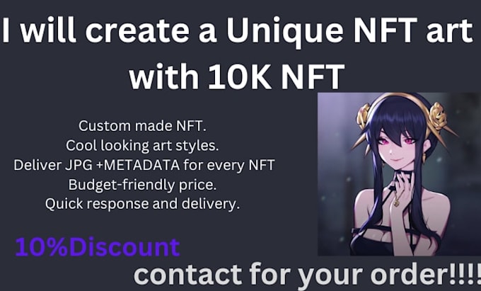 Draw and create unique nft 1k 5k 10k art illustrations by Rockdammy | Fiverr