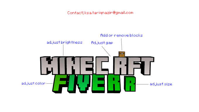 Make a minecraft 3d logo by Tahatariq225 | Fiverr