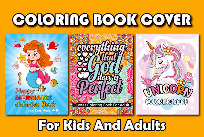 Design attractive adult coloring book cover by Abdulgafur248 | Fiverr
