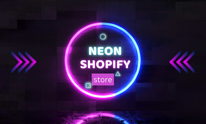Design neon shopify store neon sign website neon dropshipping neon ...