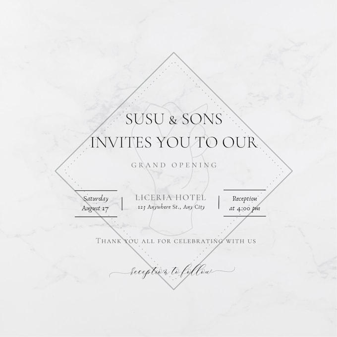 Design and personalize all types of invitations by Argnesahajdari | Fiverr