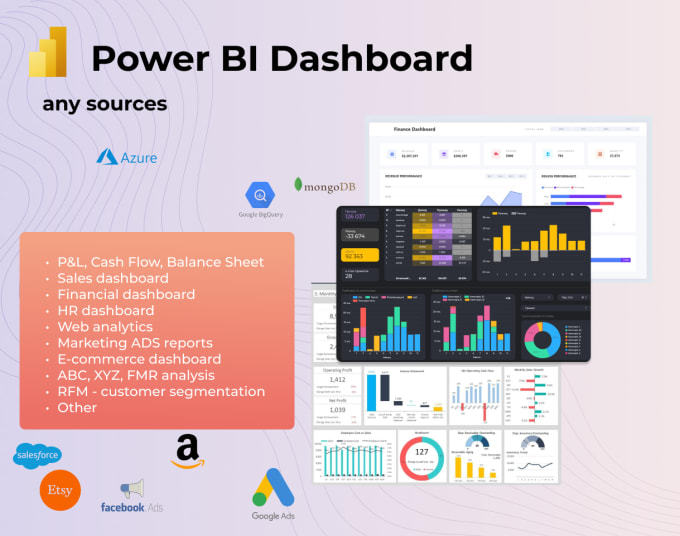 Create dashboards and reports in power bi from any sources by Maksgam ...