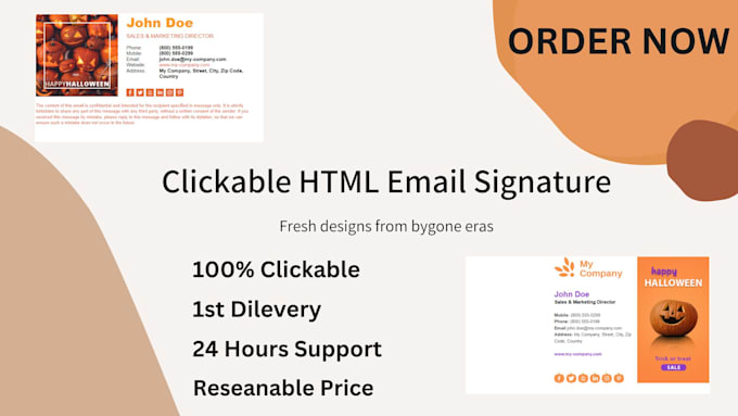 Make email signature html, clickable html email signature by ... Make email signature html, clickable html email signature by ...