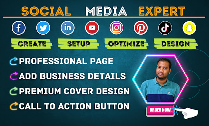 Create, setup, optimize and design all your social media accounts and ...