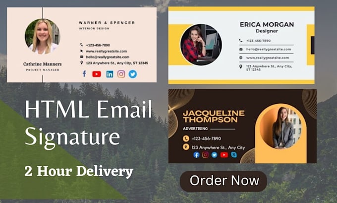 Create clickable html email signature by Alok4227 | Fiverr