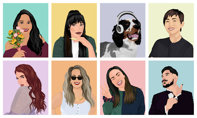 Design a vector portrait from your photo by Em_arooj | Fiverr