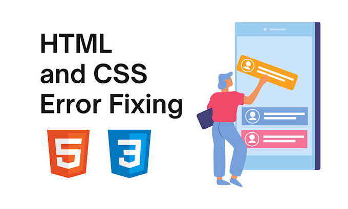Fix html and css on your website by M_saqlain_ch | Fiverr