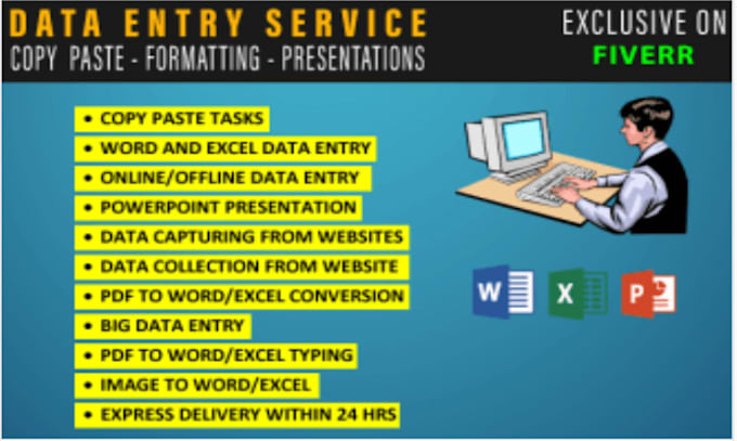 Data entry, email writing, copy paste job by Nprasanth5752 | Fiverr