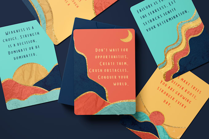 Design custom affirmation cards, premium card decks by Eunoia_111 | Fiverr