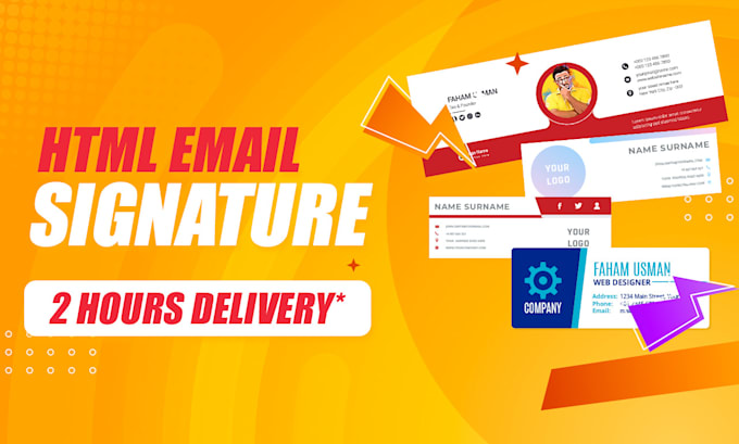 Design email signature for outlook, gmail, other emails by Fahamusman | Fiverr