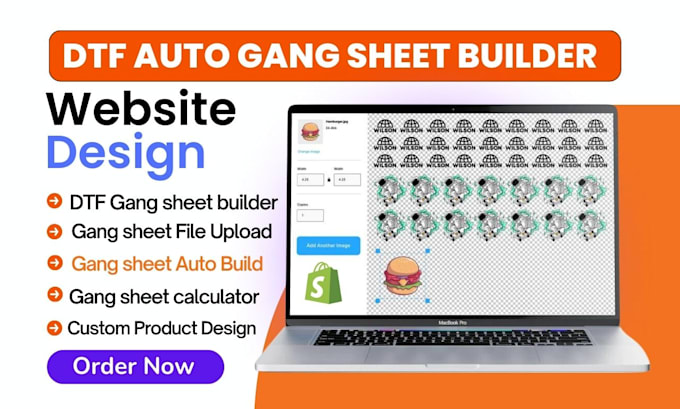 Design dtf printing website with gang sheet builder by Dev_shahnaj | Fiverr