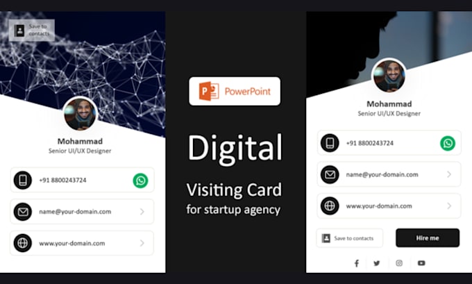 Design interactive digital business card templates and printable card ...