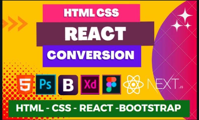 Convert Figma To Html Figma To Reactjs Next Js Psd To Reactjs Css Bootstrap5 By Wajeeha